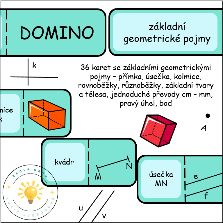 Domino - geometrické pojmy - Matematika | UčiteléUčitelům.cz